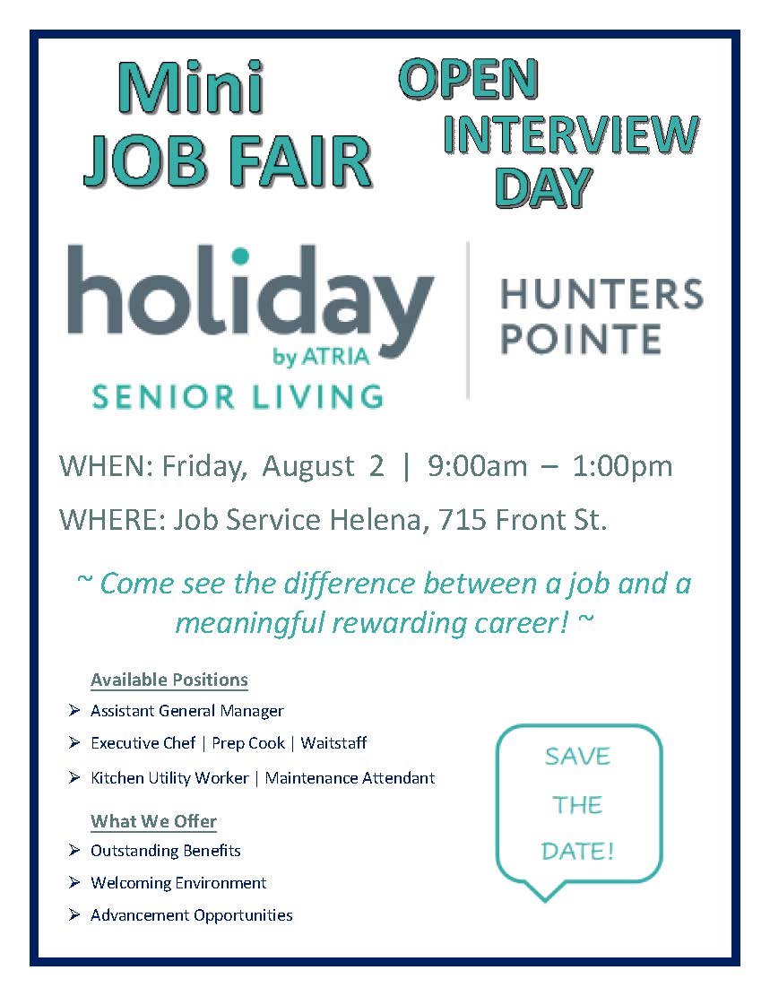 Helena - Holiday Hunters Pointe Mini Job Fair